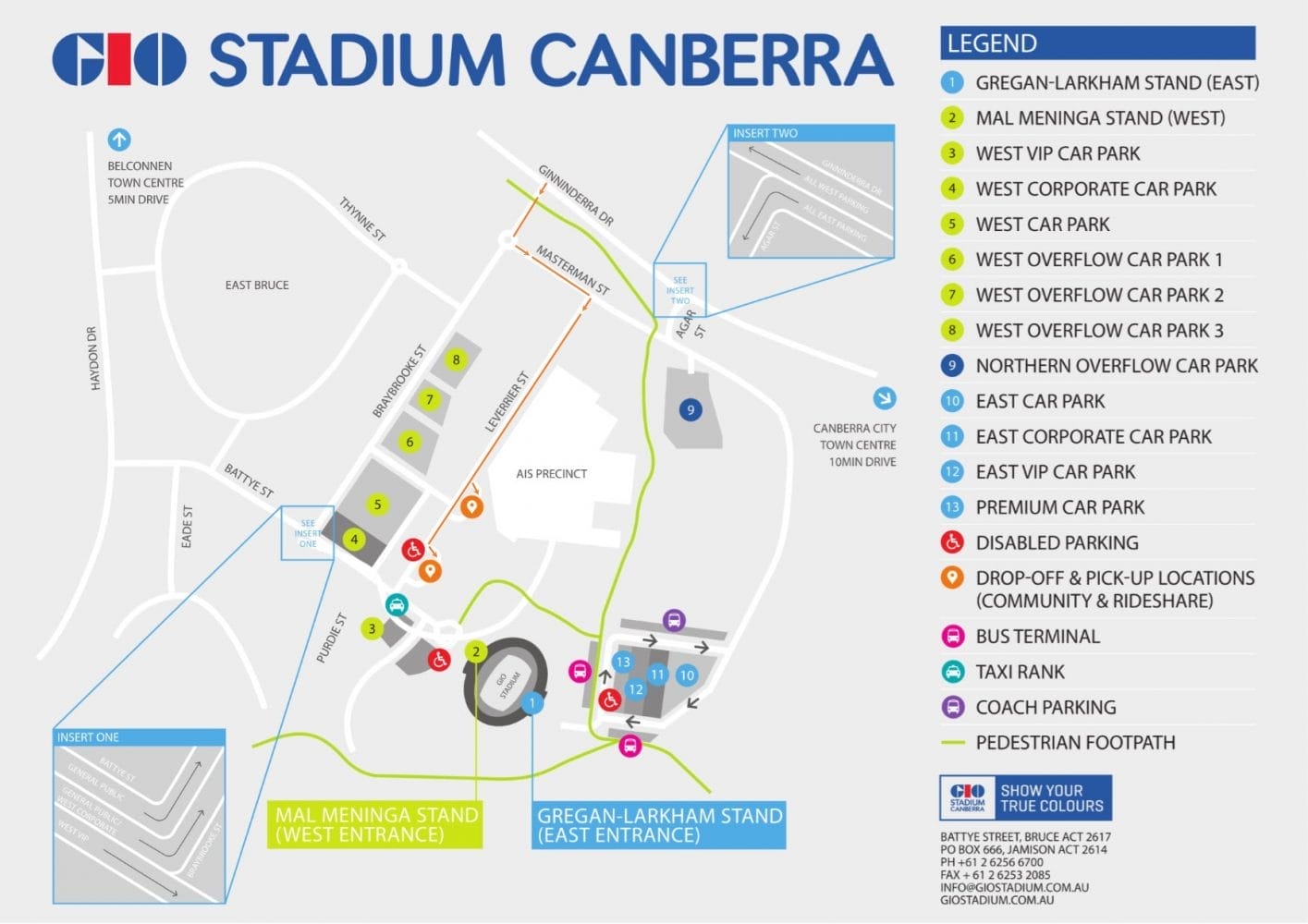 Venue Information - GIO Stadium Canberra