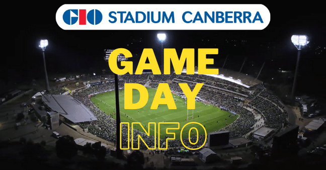 Game Day Info - GIO Stadium Canberra