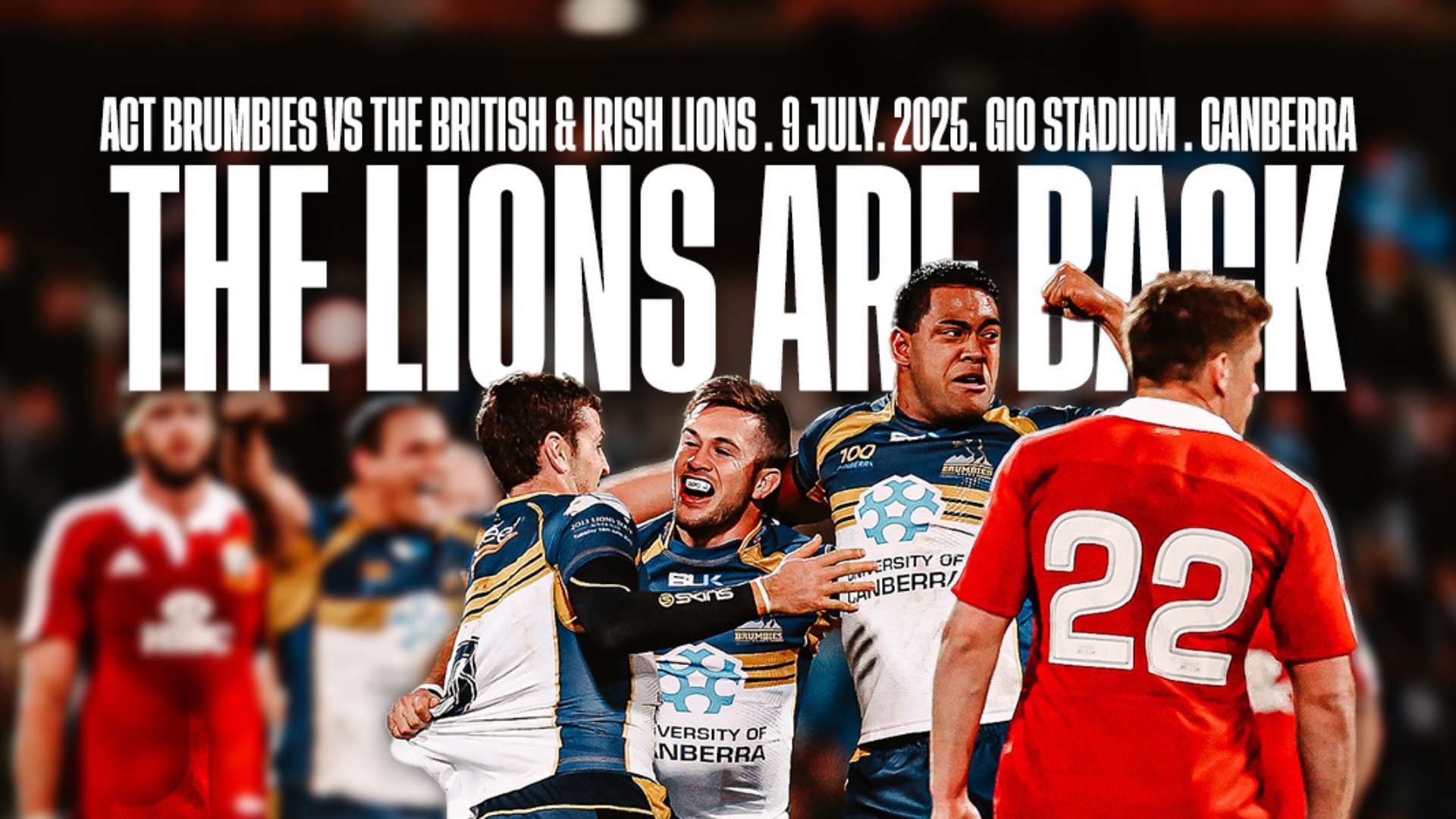 ACT Brumbies vs The British & Irish Lions Hospitality - GIO Stadium Canberra